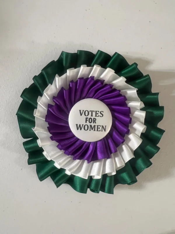 Suffragette Ribbon Rosette Pin: Votes for Women – kazzystudio.com